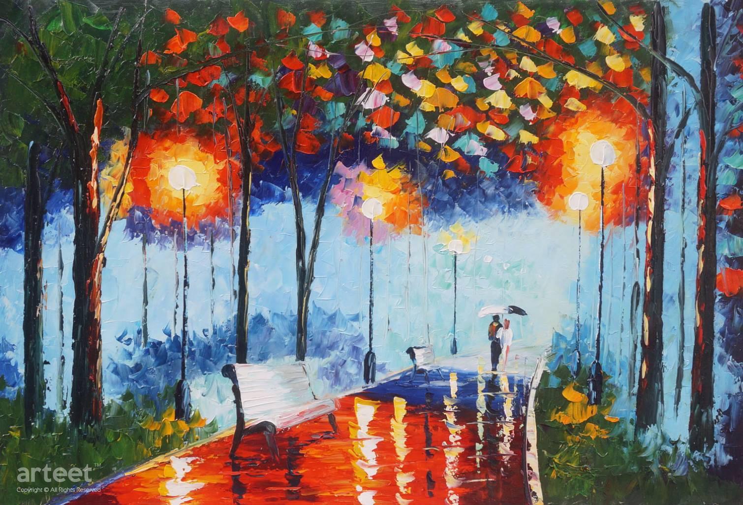 Night Stroll | Art Paintings for Sale, Online Gallery