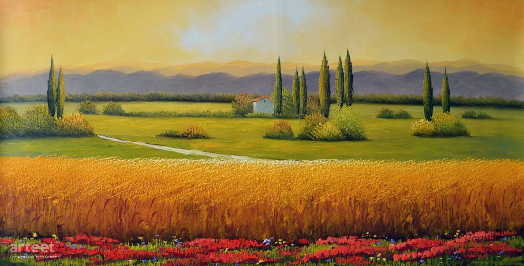 Wheat Field Painting