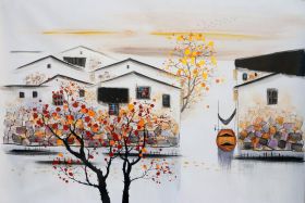 Canal Town in Jiaxing | Art Paintings for Sale, Online Gallery